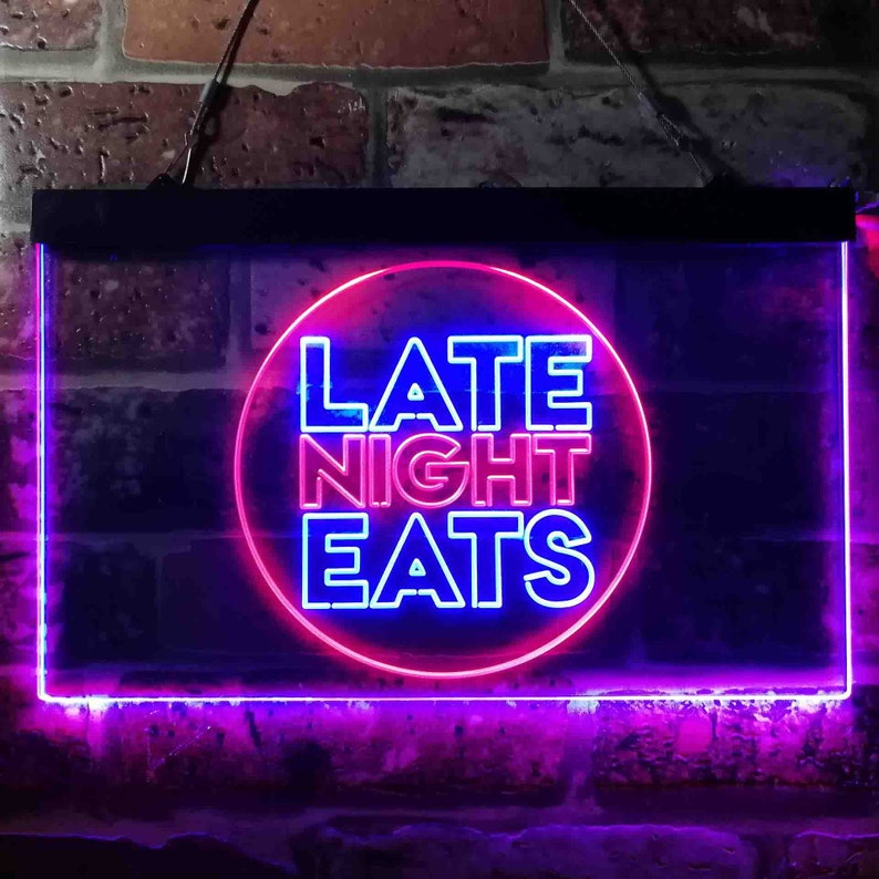 Late Night Eat CafÃ© Restaurant Display Business Open Dual - Etsy