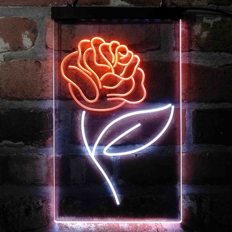 Rose Flower Bedroom Display Dual Color LED Sign St6-i4071 | Etsy