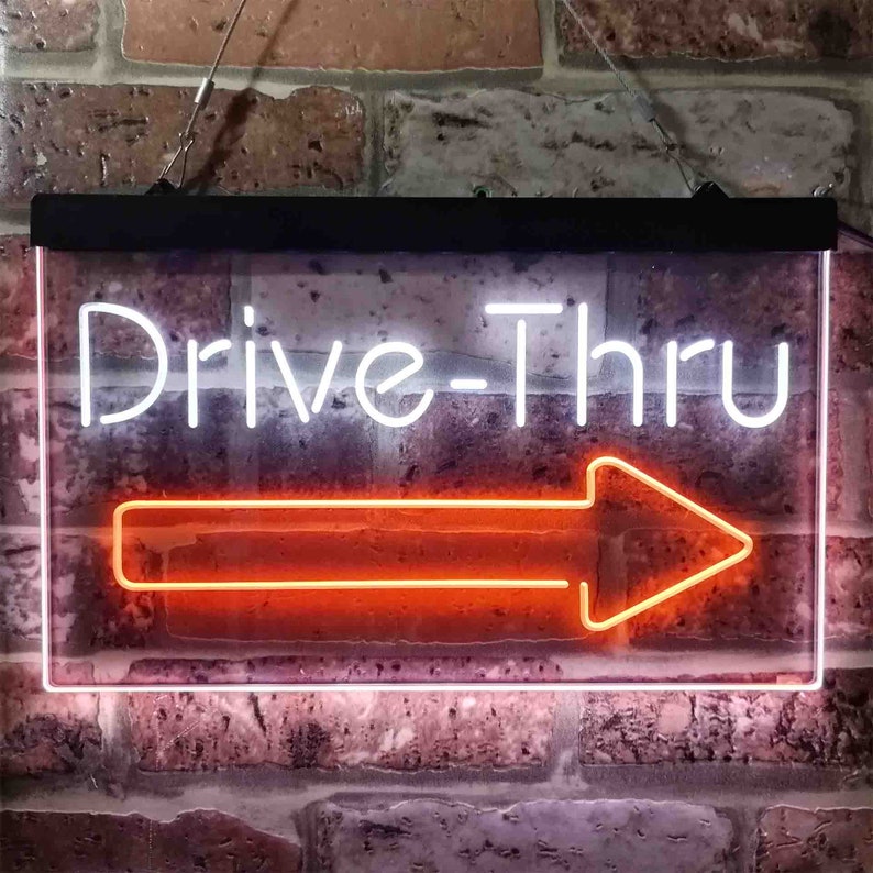 Drive Thru Arrow Right Dual Color LED Neon Sign St6-i3895 - Etsy