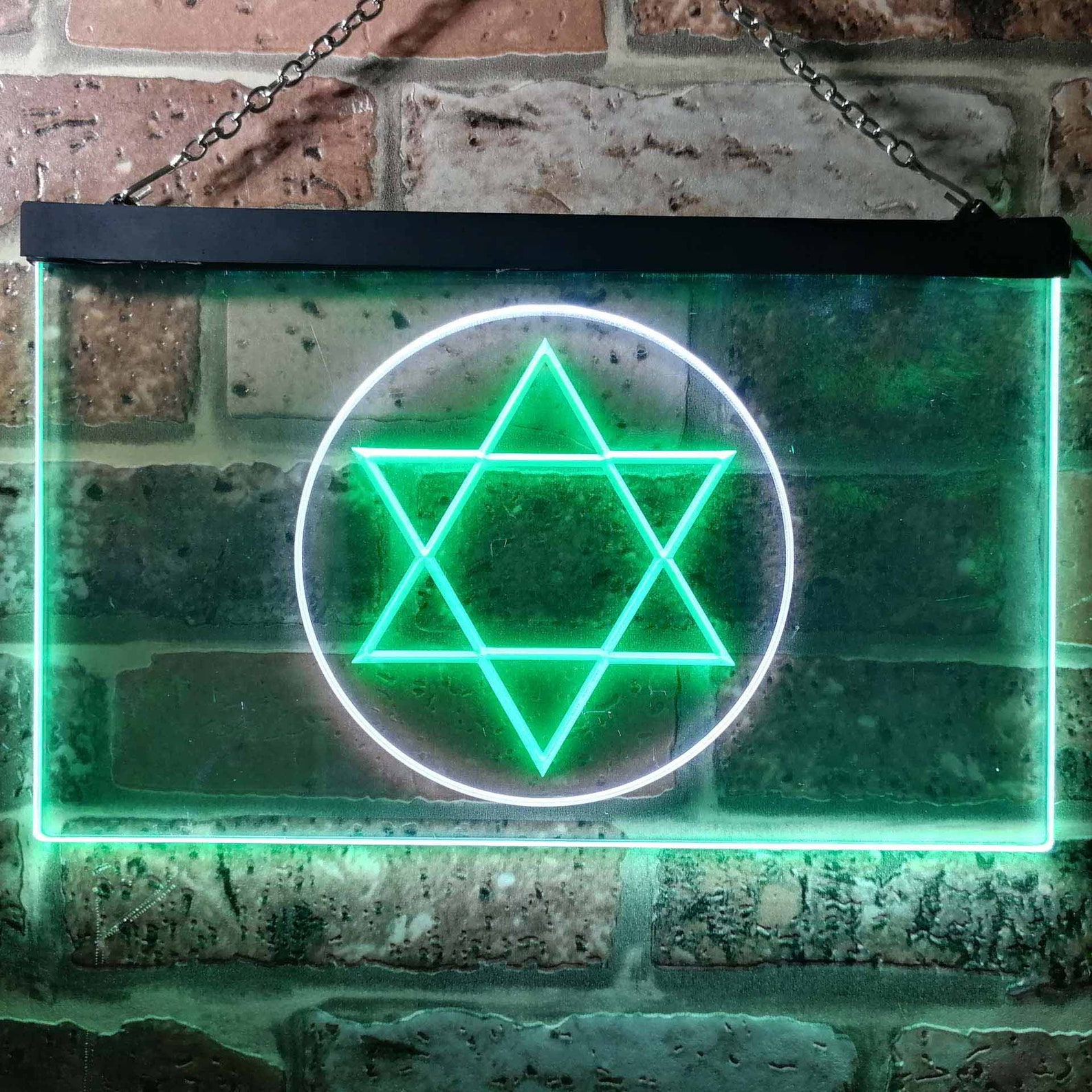 Star of David Bedroom Decoration Dual Color LED Neon Sign | Etsy