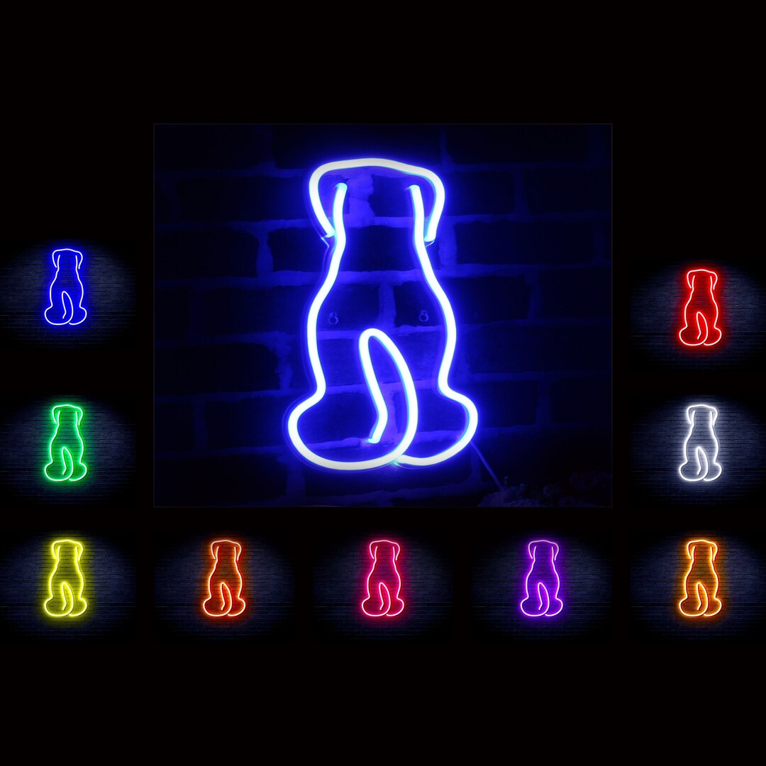 Dog Puppy Back Pet Flex Silicone LED Neon Sign St16-fnu0022 - Etsy