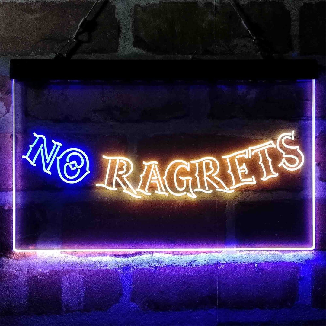No Ragrets Tattoo Art Dual Color LED Neon Sign St6-i4057 - Etsy