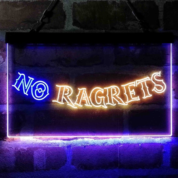 No Ragrets Tattoo Art Dual Color LED Neon Sign St6-i4057 | Etsy