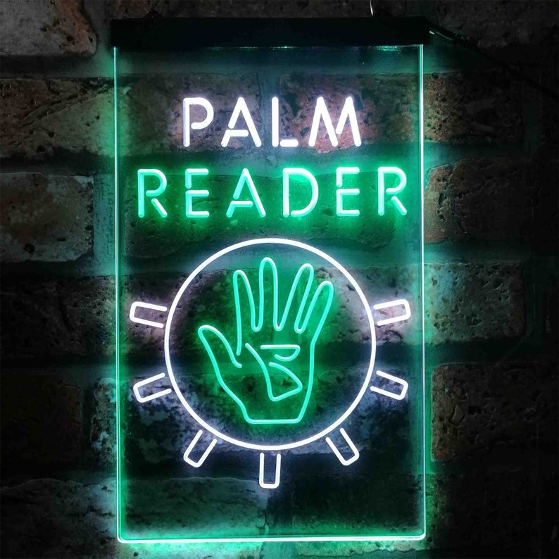 Palm Reader Hand Display Dual Color LED Sign St6-i3933 | Etsy