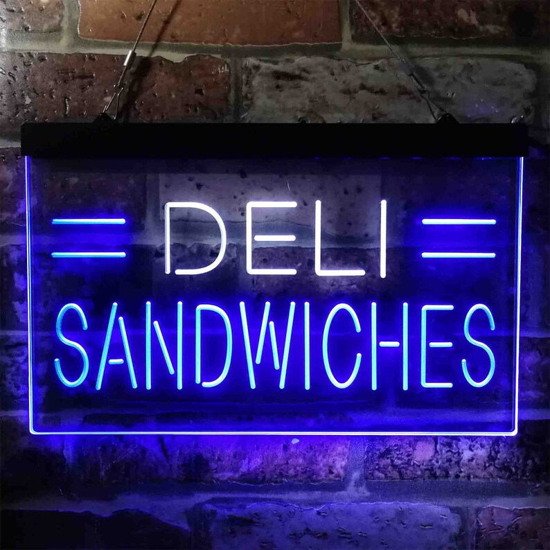 Deli Sandwiches CafÃ© Dual Color LED Neon Sign St6-i3887 - Etsy