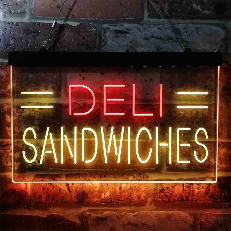 Deli Sandwiches CafÃ© Dual Color LED Neon Sign St6-i3887 - Etsy