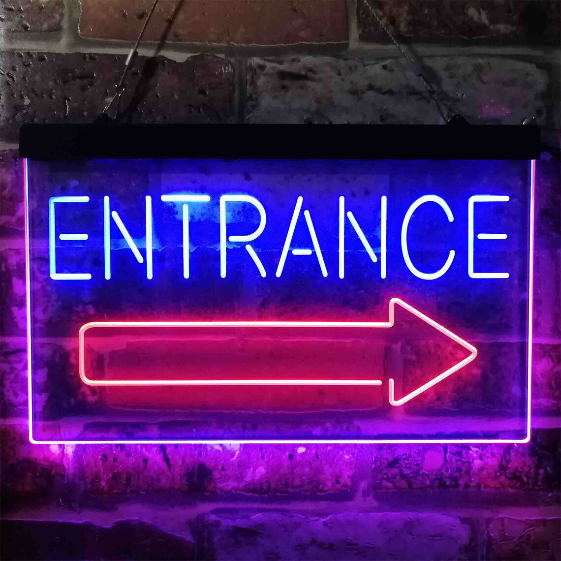 Entrance Arrow Right Dual Color LED Neon Sign st6-i3893 | Etsy
