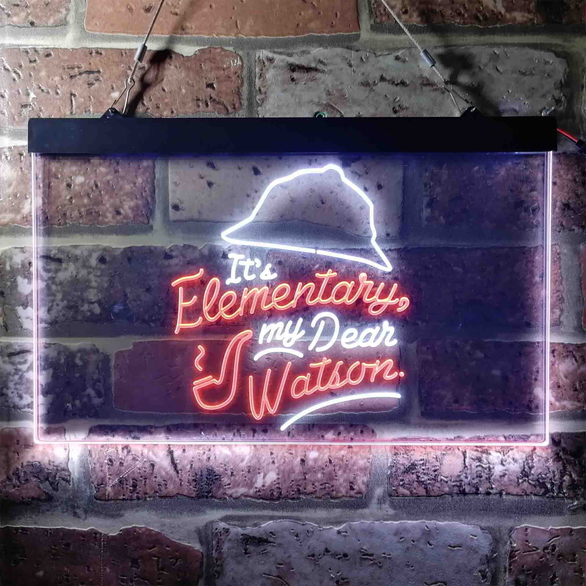 It's Elementary My Dear Watson Humor Room Dual Color LED | Etsy