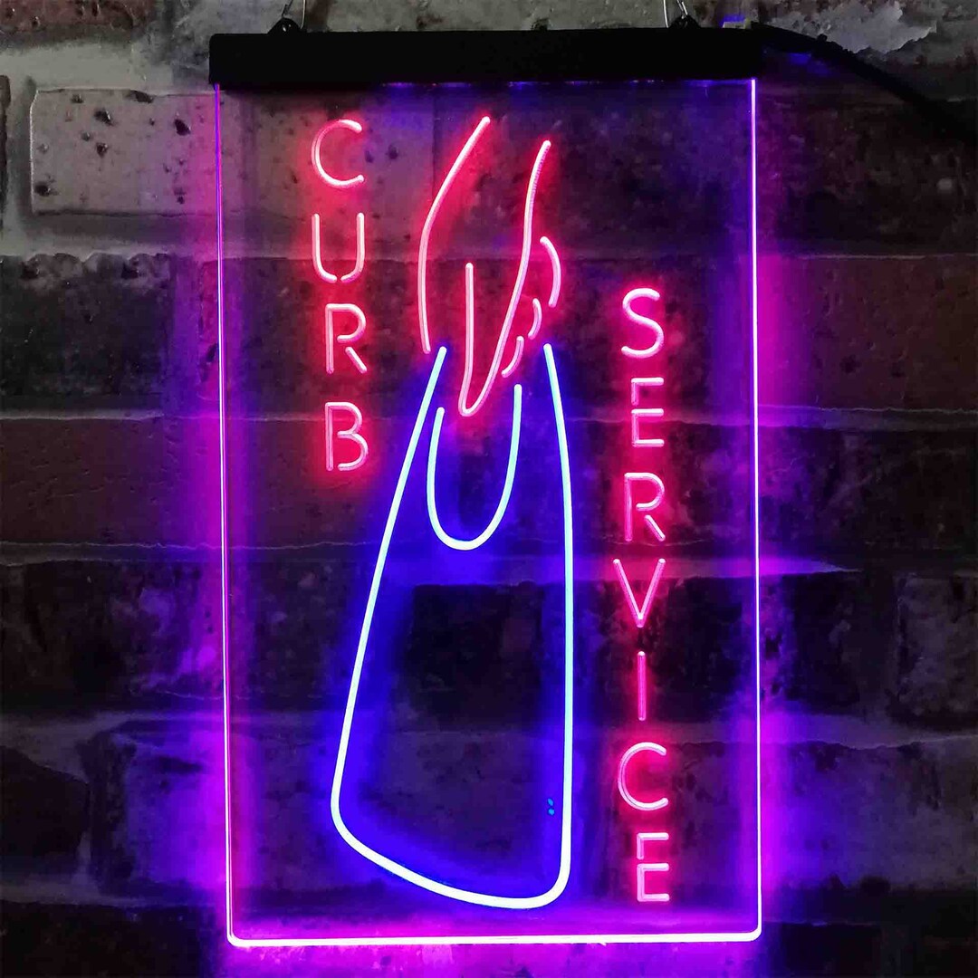 Curb Service Shop Dual Color LED Neon Sign St6-i3876 - Etsy