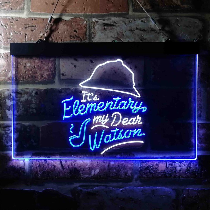 It's Elementary My Dear Watson Humor Room Dual Color LED | Etsy