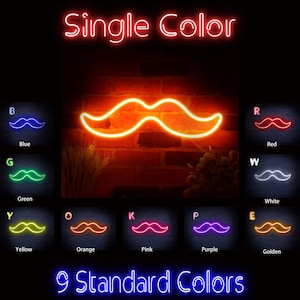 Moustache Decoration Flex Silicone LED Neon Sign St16-fnu0278 - Etsy