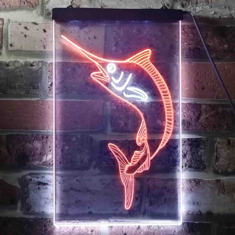 Blue Marlin Fish Den Cabin Display Dual Color LED Neon Sign - Etsy