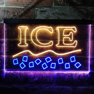 Ice Supply Shop Dual Color LED Neon Sign St6-i0915 - Etsy