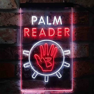 Palm Reader Hand Display Dual Color LED Sign St6-i3933 - Etsy