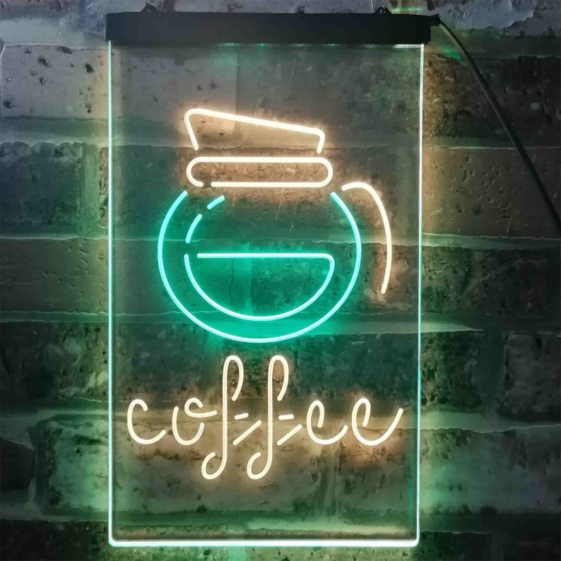 Coffee Kettle Shop Display Dual Color LED Sign St6-i3889 - Etsy