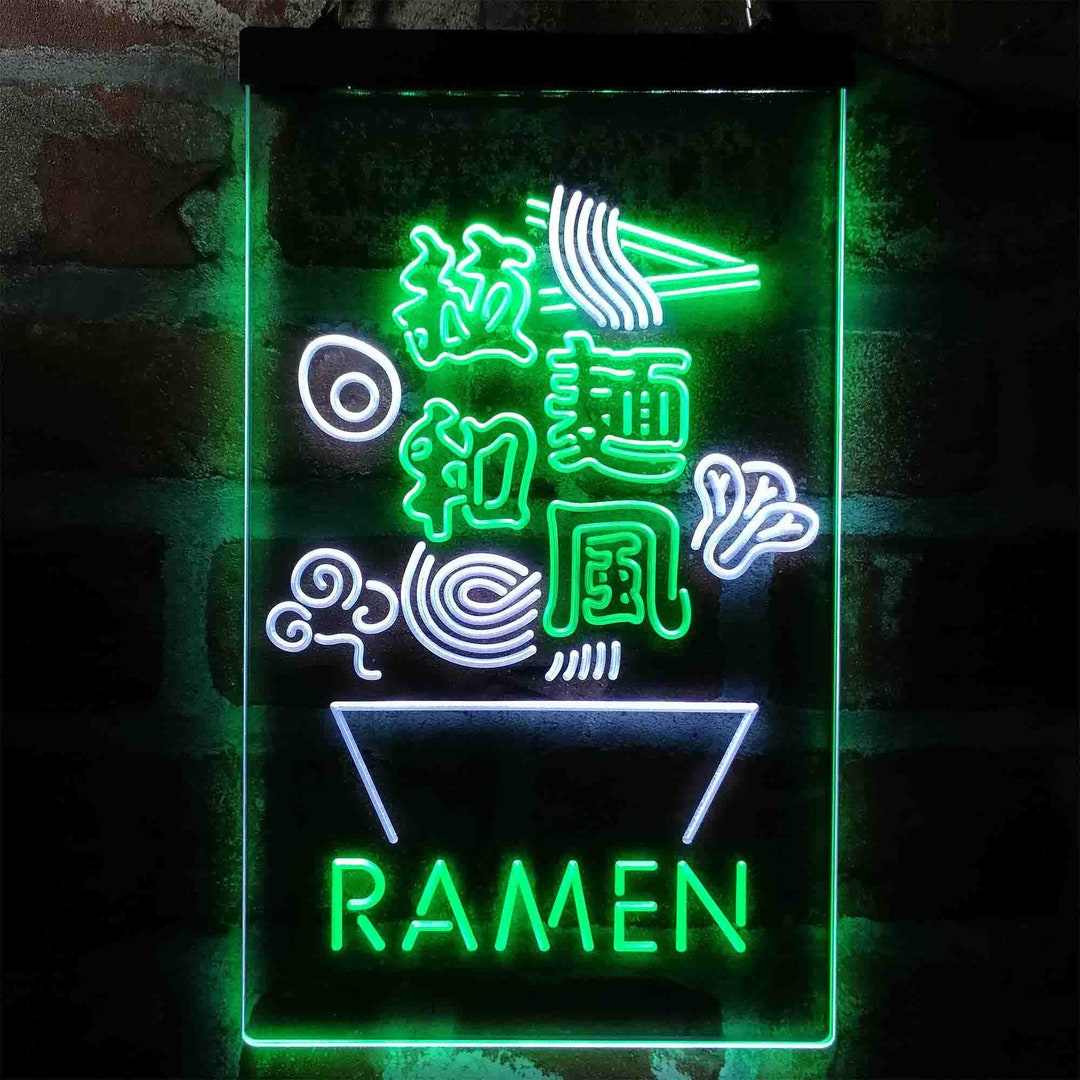 Ramen Bowl Japanese Style Dual Color LED Sign St6-i3970 - Etsy