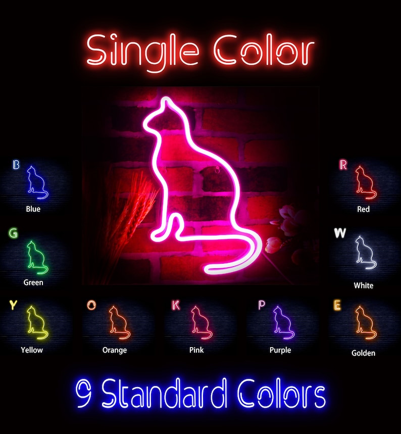 Cat Decoration Flex Silicone LED Neon Sign St16-fnu0085 - Etsy