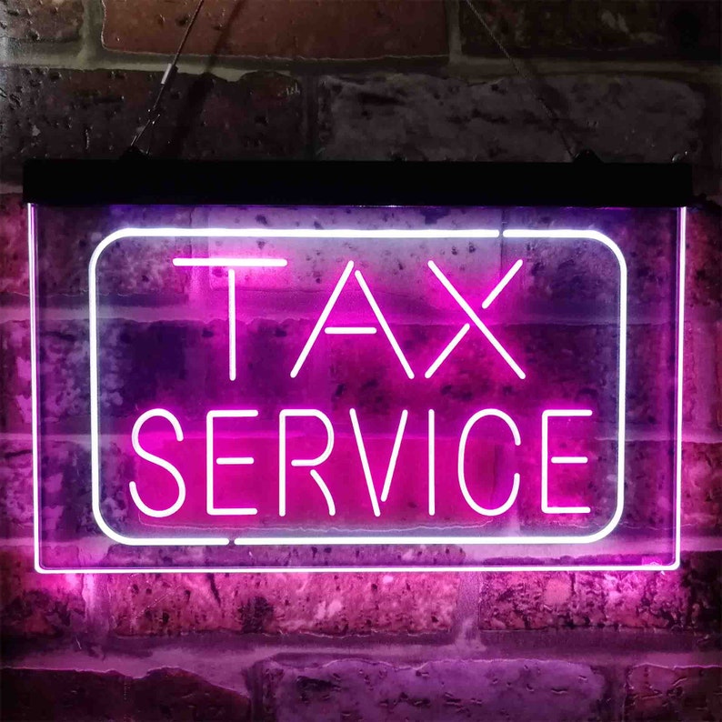 Tax Service Company Dual Color LED Neon Sign St6-i3894 - Etsy