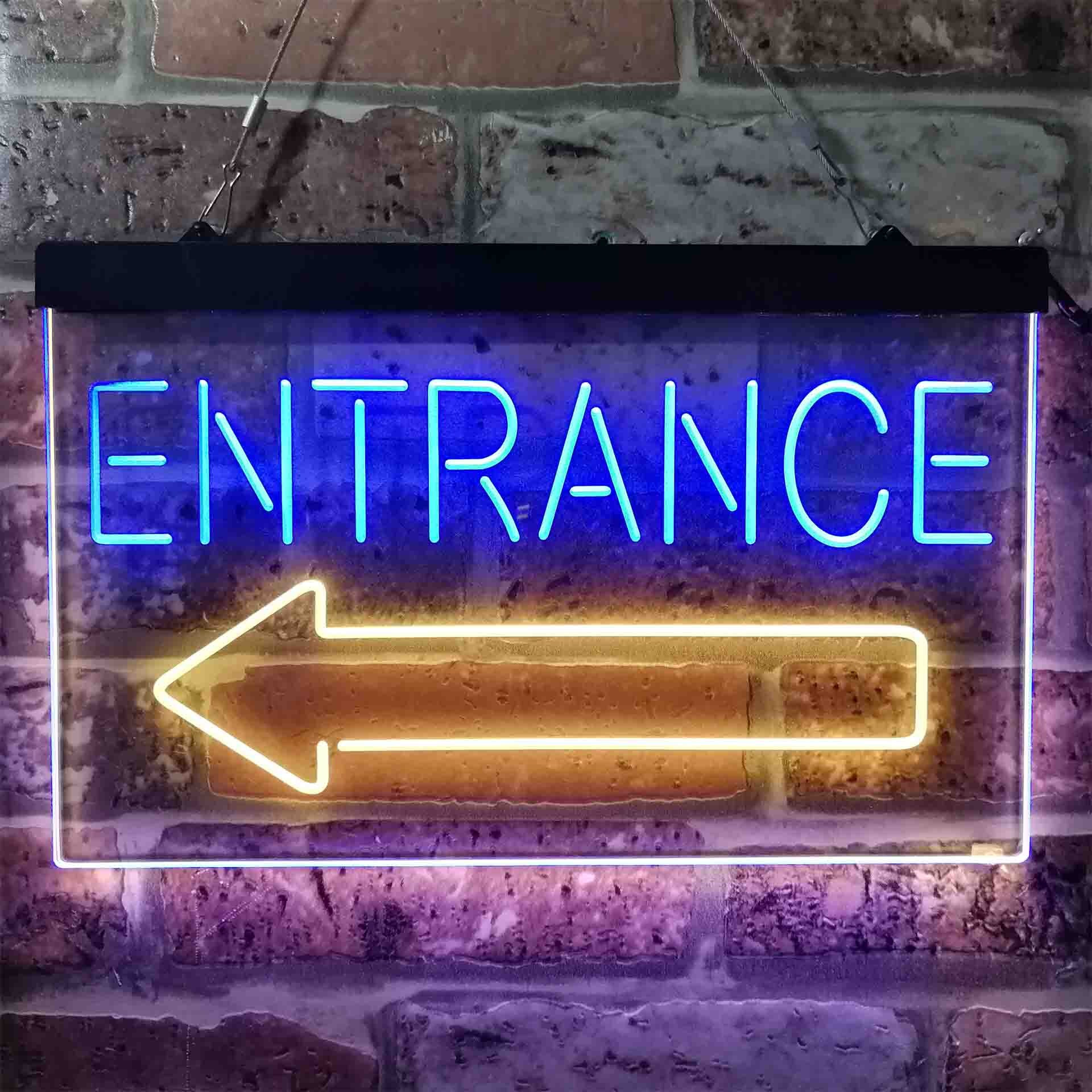Entrance Arrow Left Dual Color LED Neon Sign St6-i3896 - Etsy