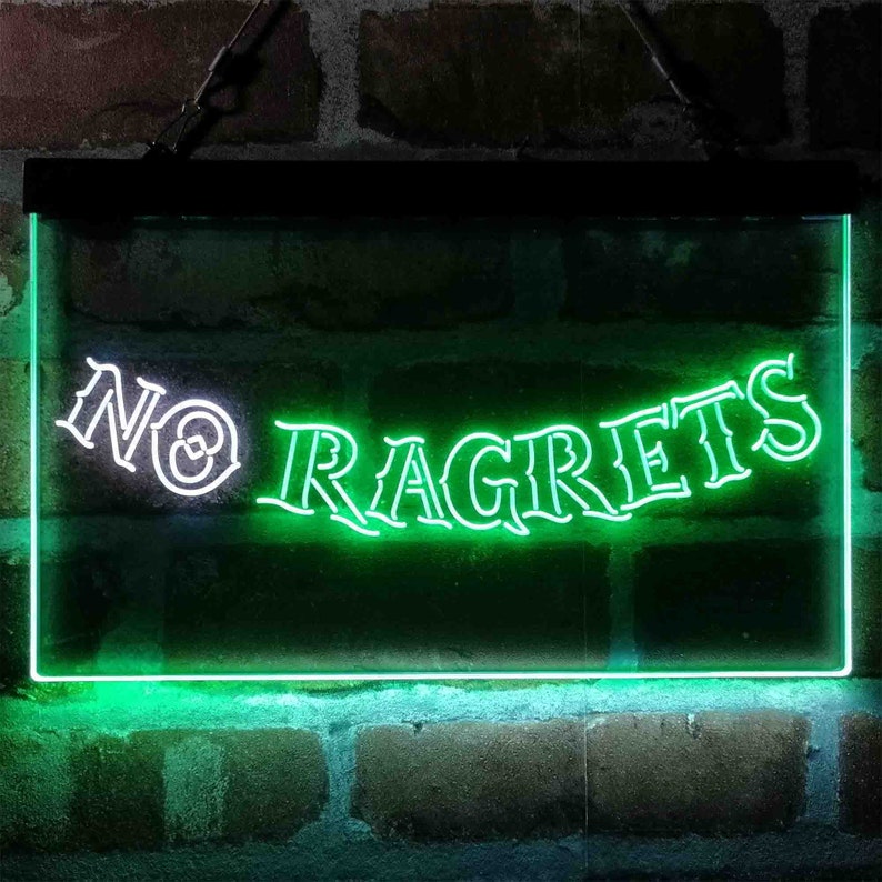 No Ragrets Tattoo Art Dual Color LED Neon Sign St6-i4057 | Etsy