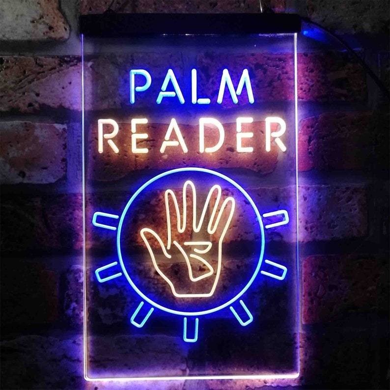 Palm Reader Hand Display Dual Color LED Sign St6-i3933 | Etsy