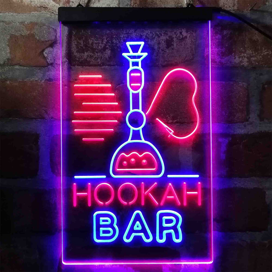 Hookah Bar Smoke Shop Dual Color LED Sign St6-i4010 | Etsy