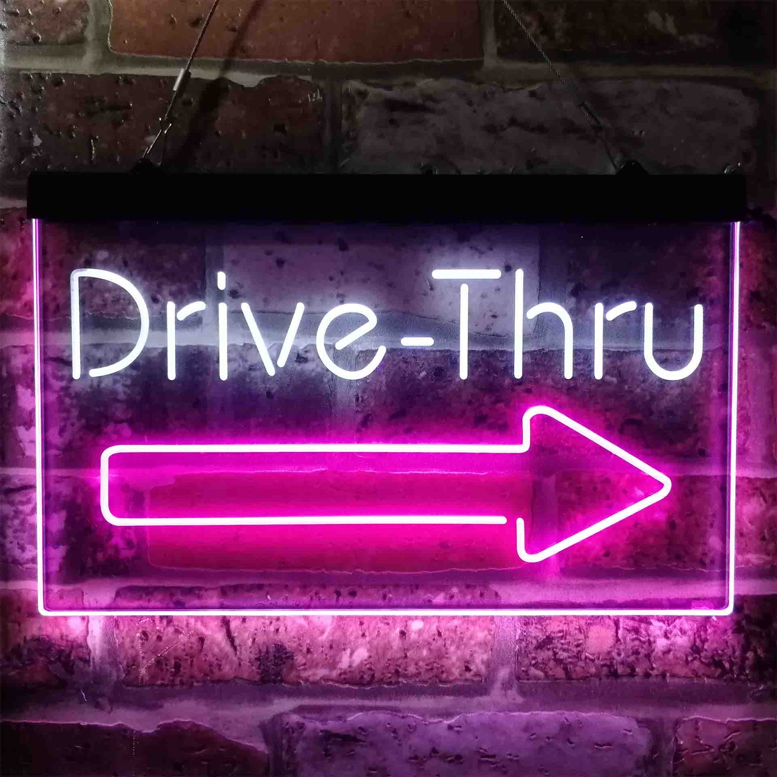 Drive Thru Arrow Right Dual Color LED Neon Sign St6-i3895 | Etsy