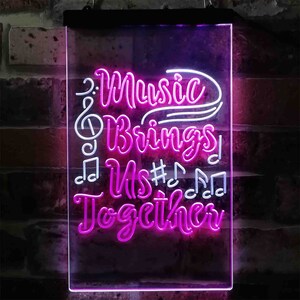 Music Bring Us Together Dual Color LED Neon Sign St6-i3872 - Etsy