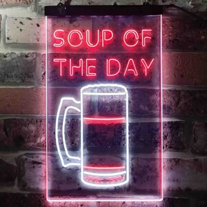 Soup of the Day Beer Bar Dual Color LED Neon Sign St6-i3669 - Etsy
