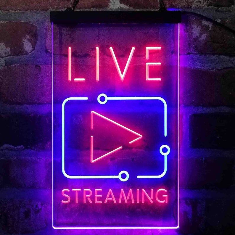 Live Streaming TV Film Dual Color LED Sign St6-i4090 - Etsy UK