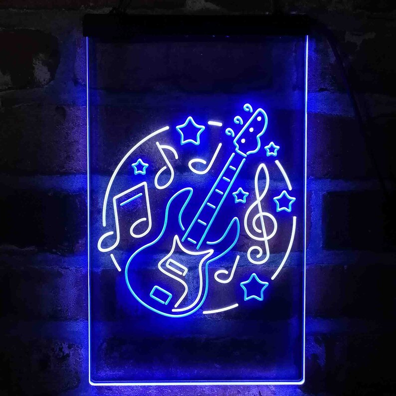 Electronic Guitar Band Display Dual Color LED Sign St6-i4155 - Etsy