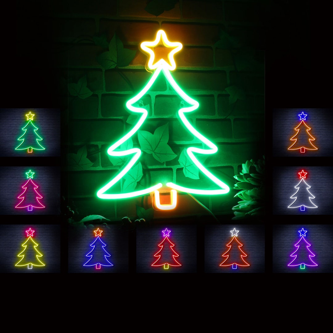 Christmas Tree and Star Flex Silicone LED Neon Sign St16-fnu0136 - Etsy