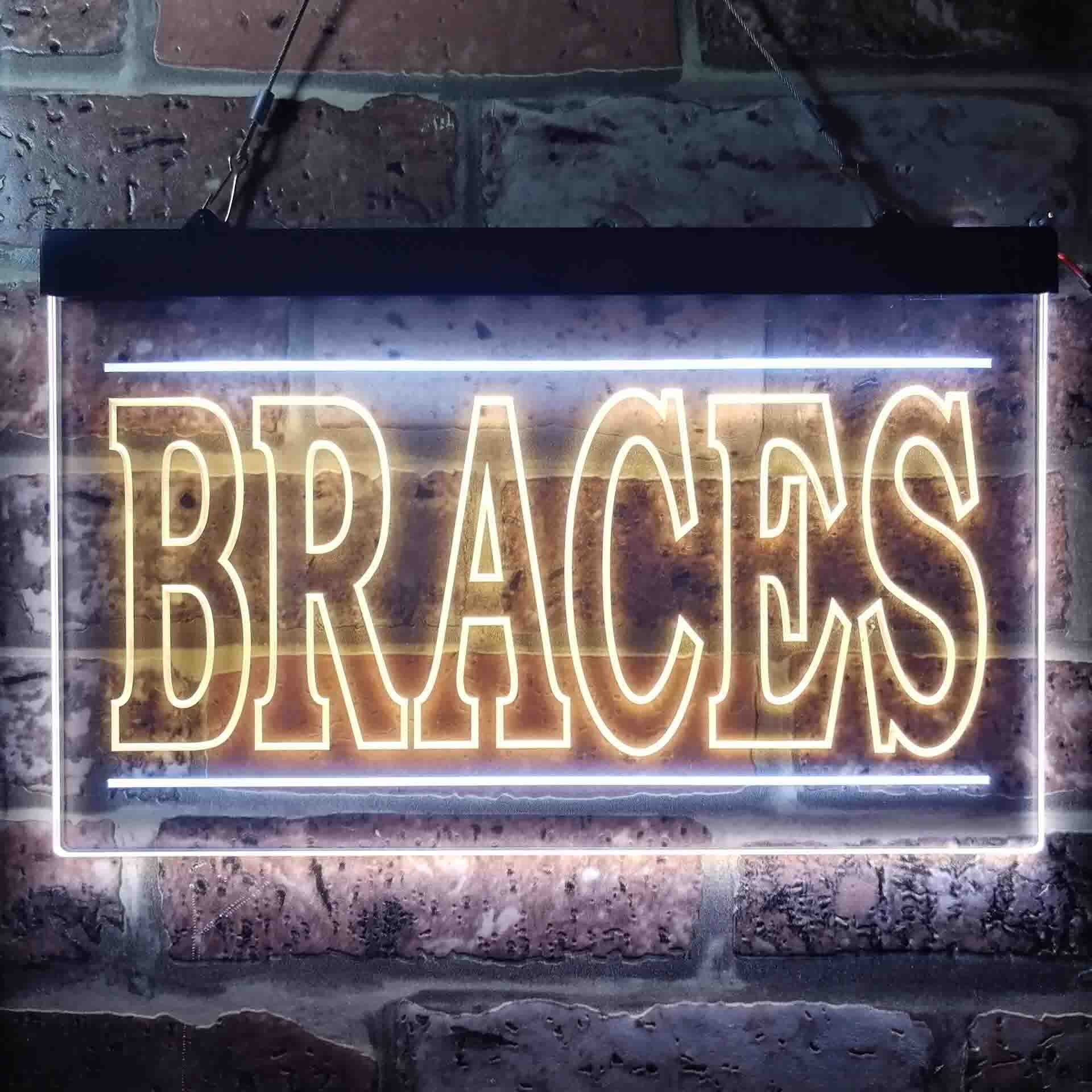 Braces Teeth Dental Shop Dual Color LED Neon Sign st6-i0995 | Etsy