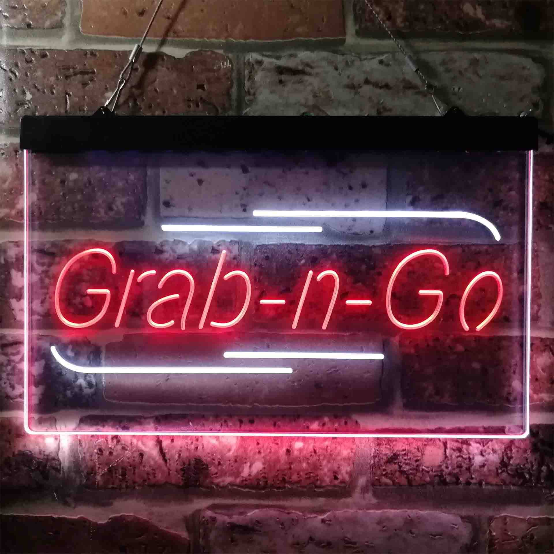 Grab n Go Take Away Shop Dual Color LED Neon Sign st6-i3868 | Etsy