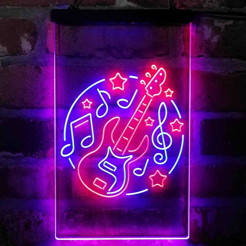 Electronic Guitar Band Display Dual Color LED Sign St6-i4155 - Etsy