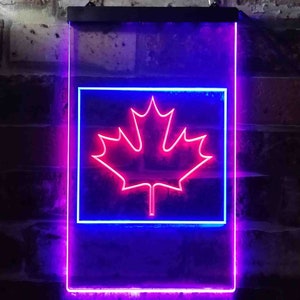 Canadian Maple Leaf Bedroom Dual Color LED Neon Sign St6-i0893 - Etsy