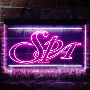 Spa Massage Shop Display Dual Color LED Neon Sign St6-i0975 - Etsy