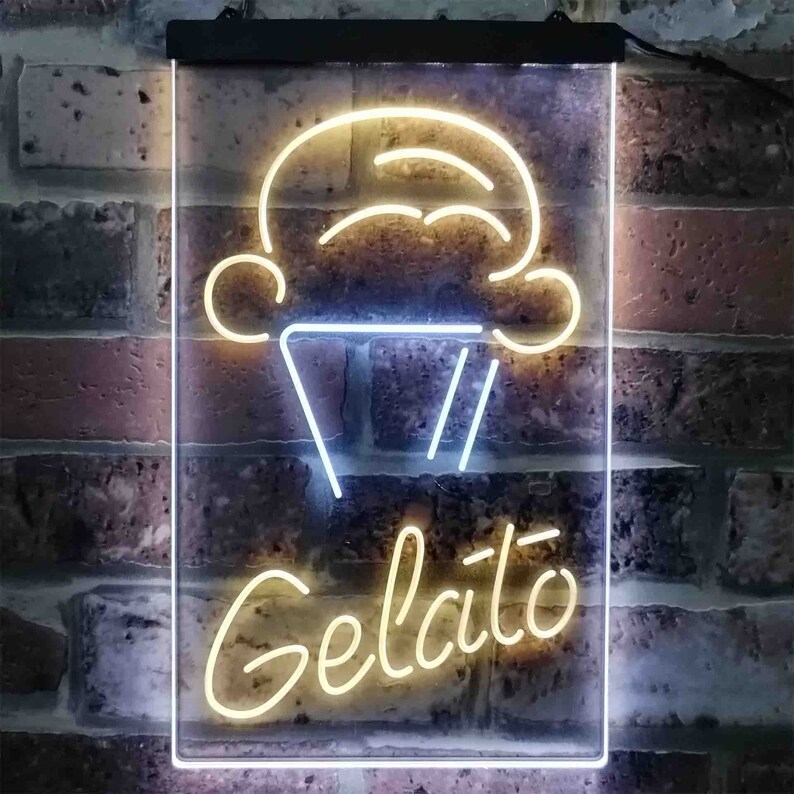 Gelato Ice Cream Shop Dual Color LED Neon Sign St6-i3802 - Etsy