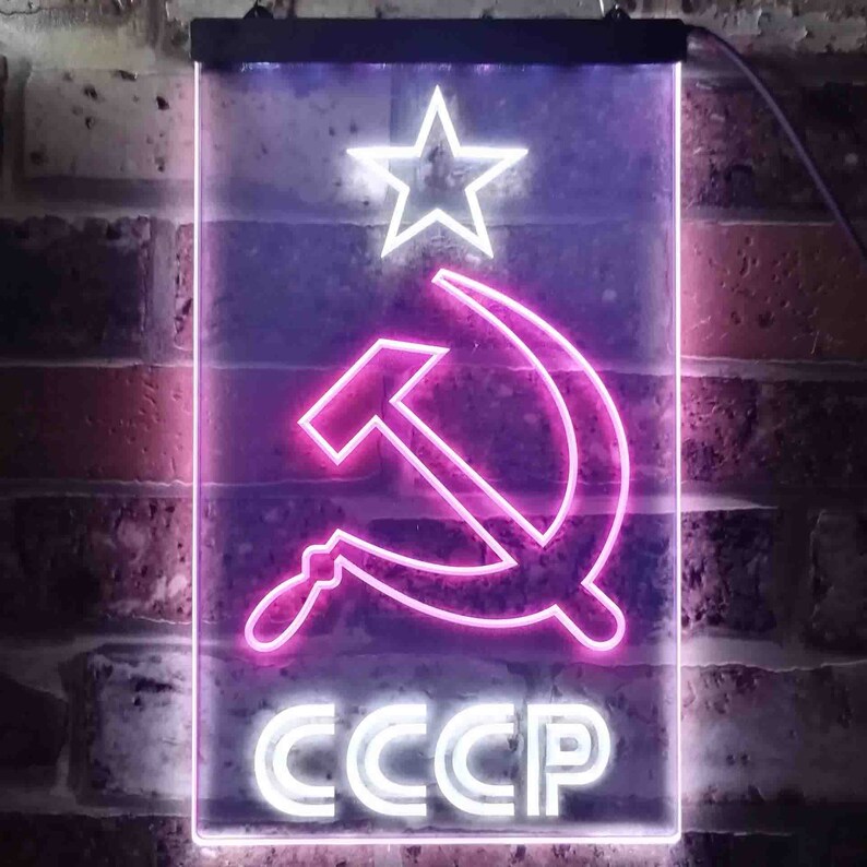 CCCP USSR Russian Communist Dual Color LED Neon Sign St6-j0323 | Etsy