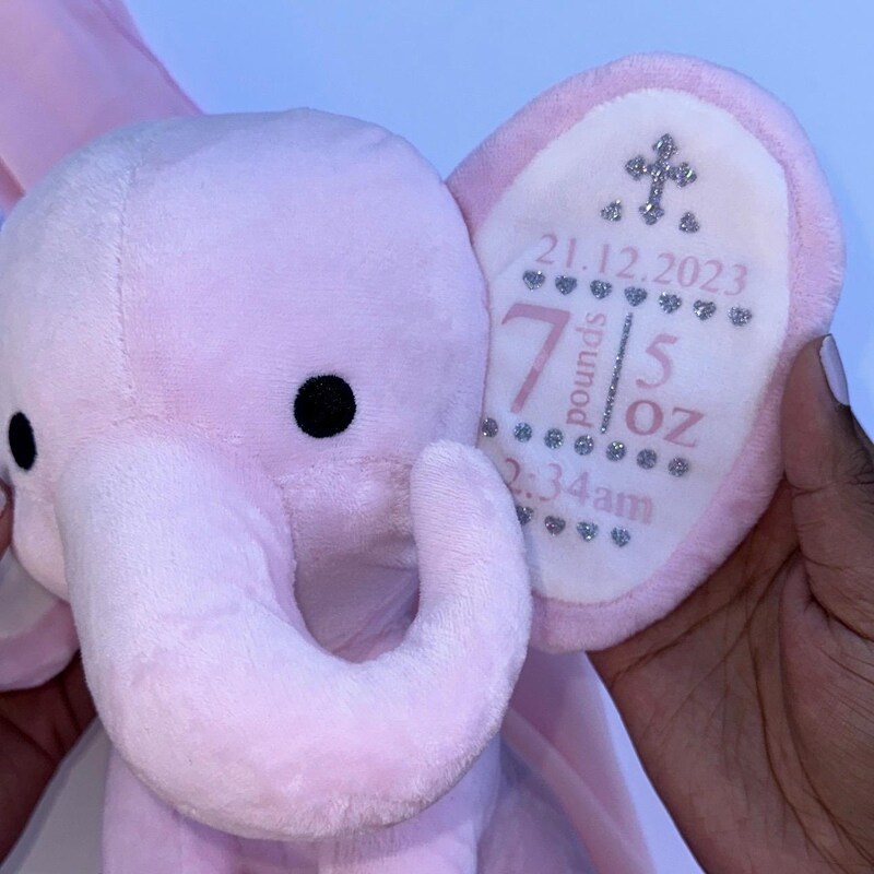 Birth Stats Elephant - Etsy