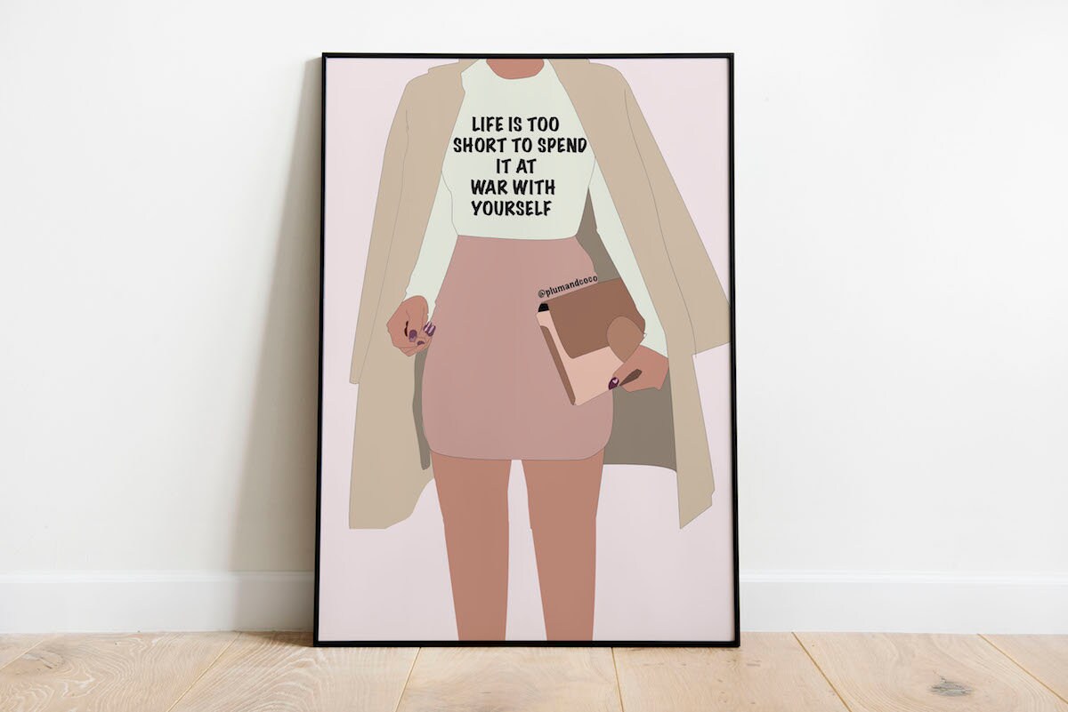 Digital Wall Art You are Beautiful Printable Quote Love Yourself ...