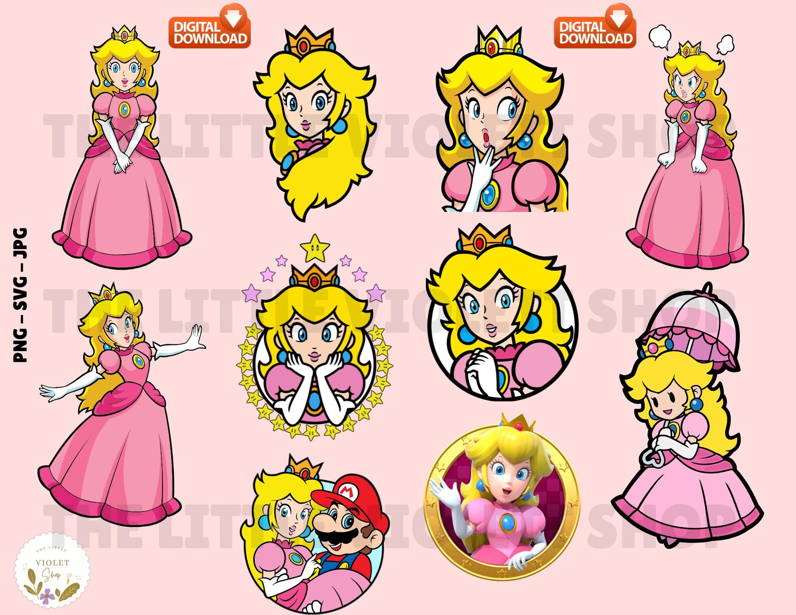 Princess Peach Png | Princess Peach Svg | Princess Peach Clipart ...