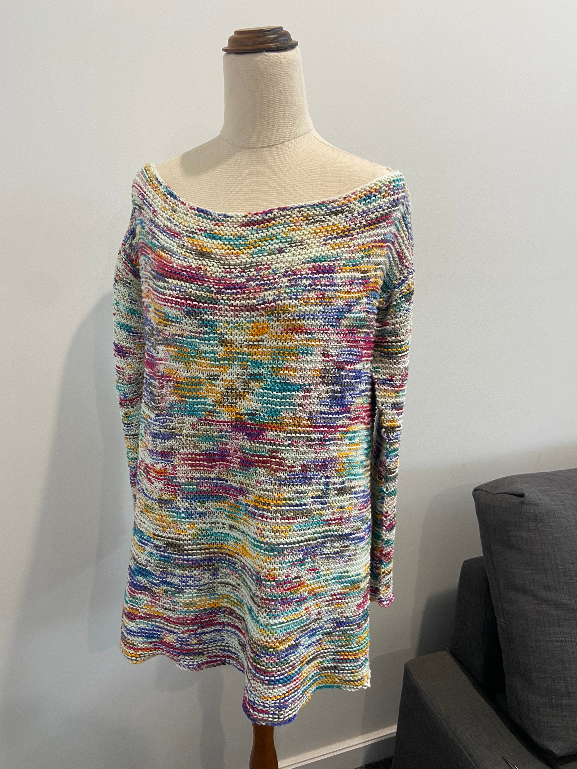 Handmade colourful knit sweater - Etsy.de