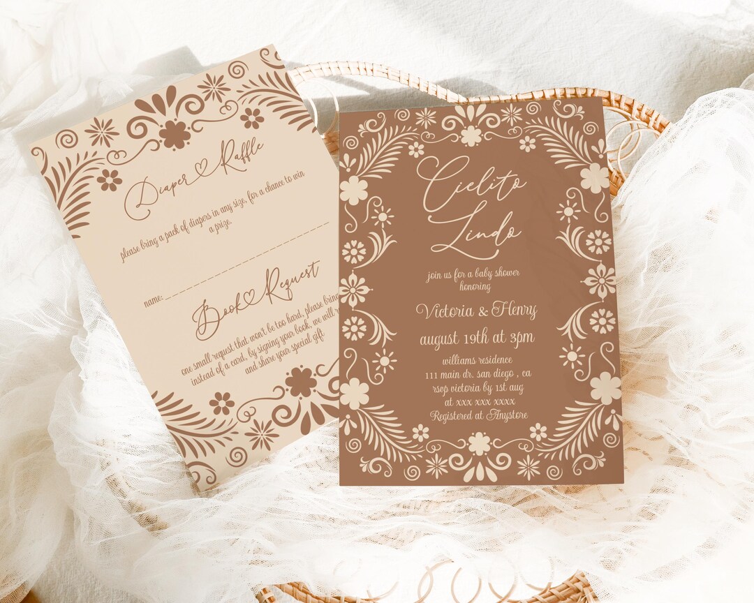 Editable Cielito Lindo Baby Shower Invitation, Mexican Fiesta Baby ...
