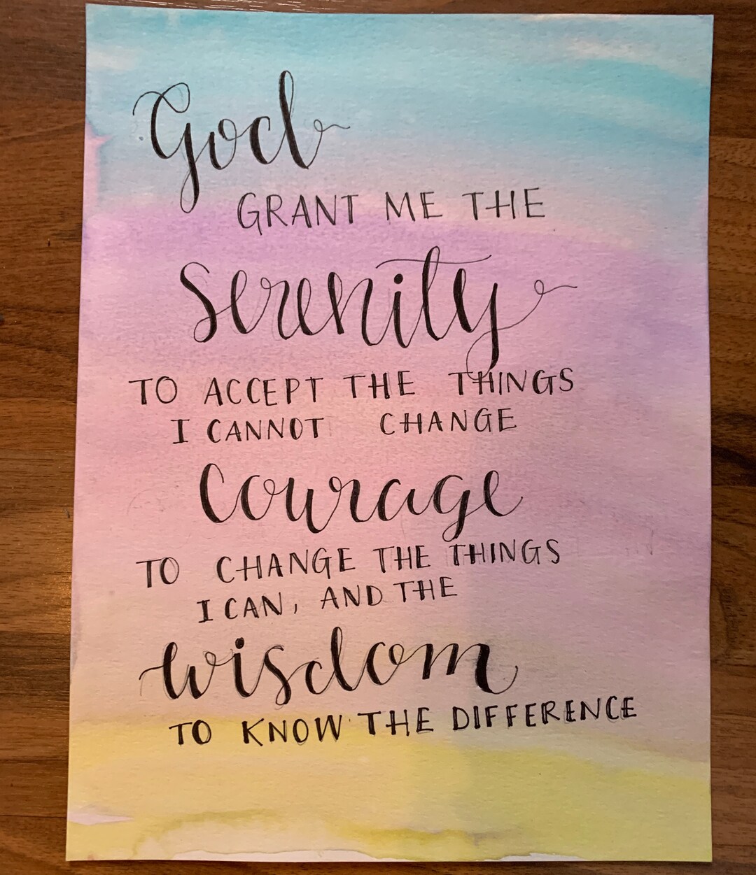 Serenity Prayer Calligraphy - Etsy