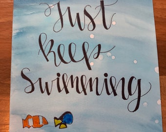 Just Keep Swimming License Plate Frame License Plate Car - Etsy