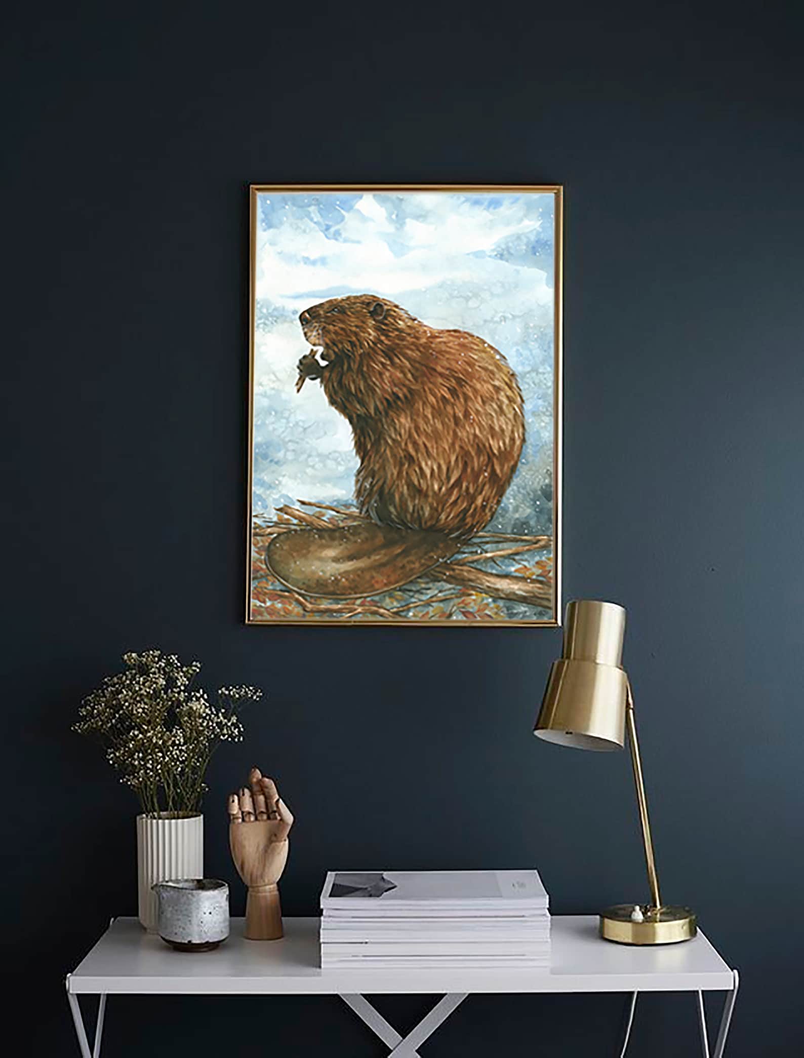 Original Watercolor Beaver Painting: Canadian Wildlife Art - Etsy Canada