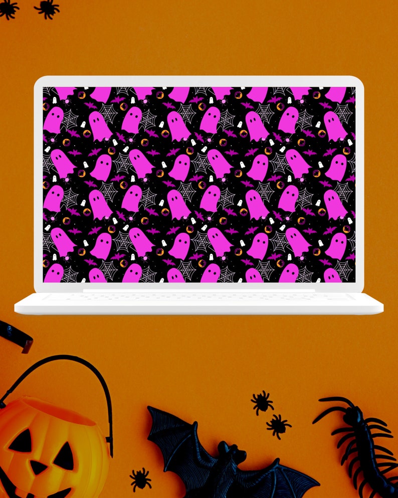 Pink Halloween Wallpapers, Ghost Phone Wallpaper, Witch Hat Computer ...