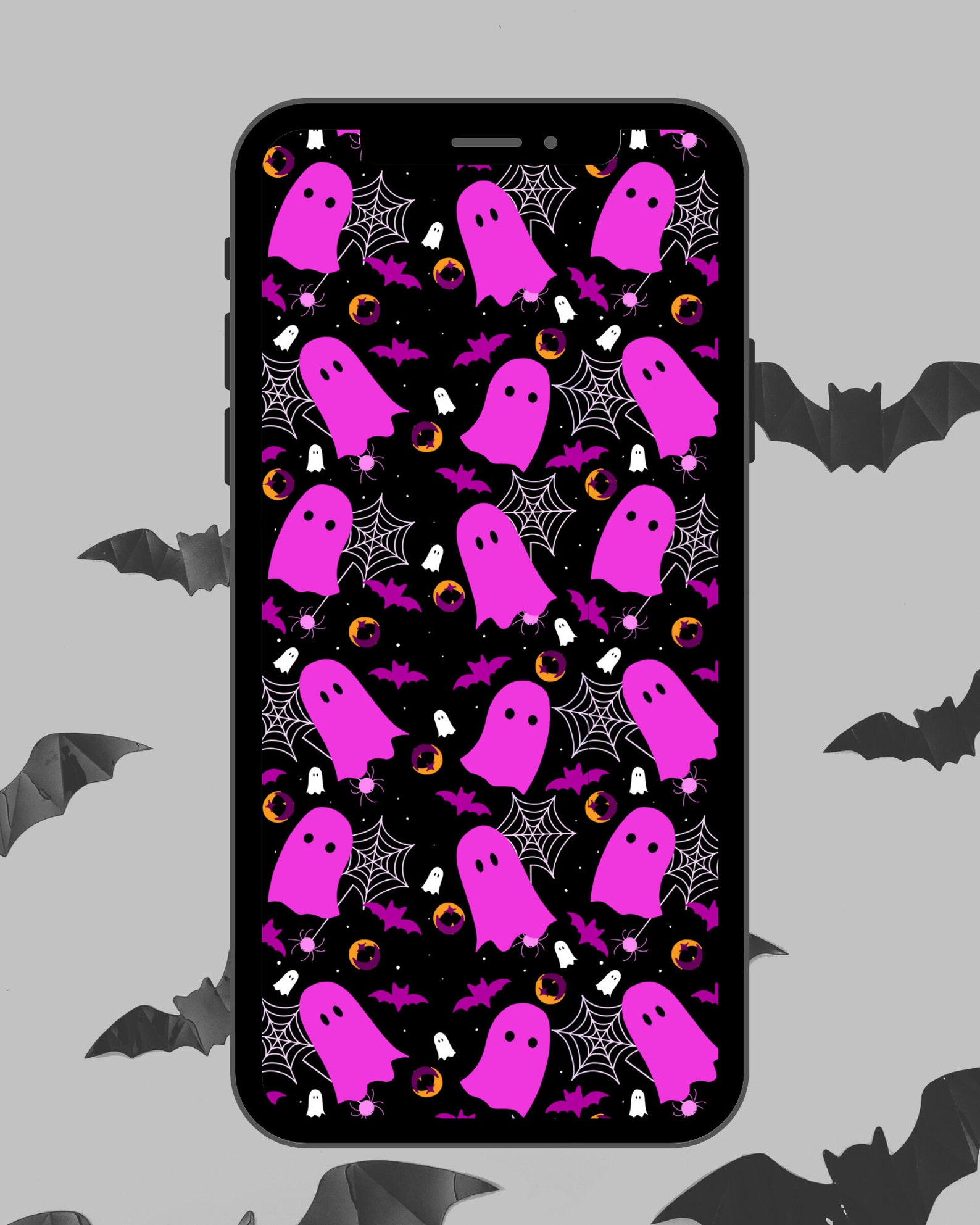 Pink Halloween Wallpapers, Ghost Phone Wallpaper, Witch Hat Computer ...