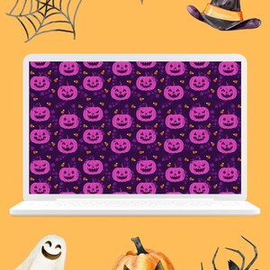 Pink Halloween Wallpapers, Ghost Phone Wallpaper, Witch Hat Computer ...